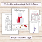 Printable Winter Horse Coloring and Activity Book for kids – Cloudberry ...