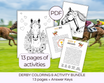 Printable Derby Horse Coloring & Activity Booklet – Cloudberry Stables