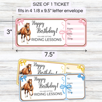 Horse Riding Ticket Template Printable – Cloudberry Stables
