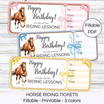 Horse Riding Ticket Template Printable – Cloudberry Stables