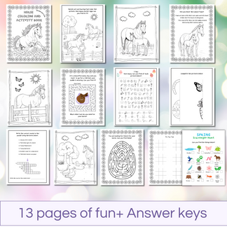 Printable Horse Coloring Pages and Horse Activities for Kids -Spring t ...