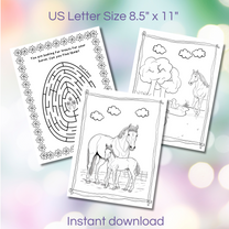 Printable Horse Coloring Pages and Horse Activities for Kids -Spring t ...