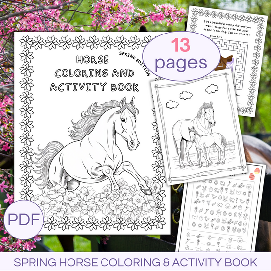 Printable Horse Coloring Pages and Horse Activities for Kids -Spring t ...