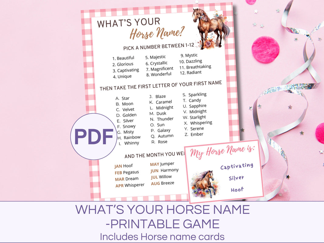 Horse Printables – Cloudberry Stables